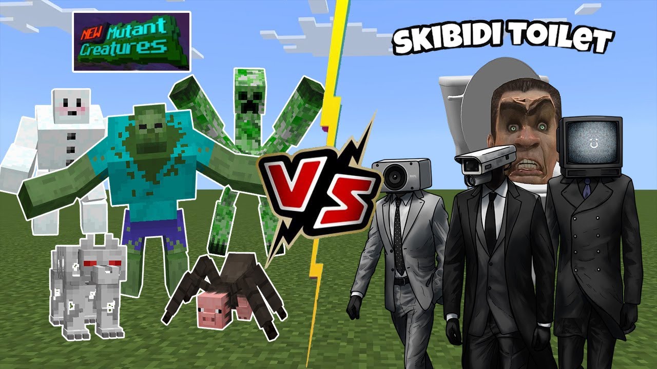Skibidi Toilet TITANS (Speakerman TVMAN)VS Minecraft Mutant Creatures ...
