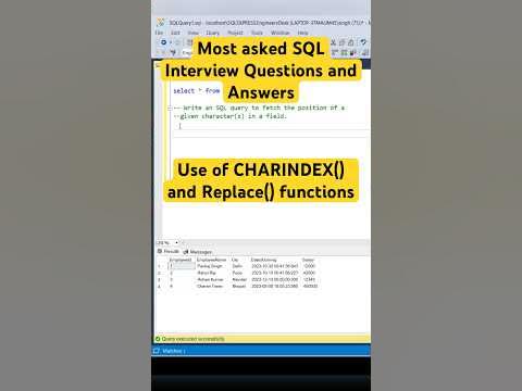How to use CHARINDEX and Replace functions inside SQL for manipulating records #sql #coding # ...