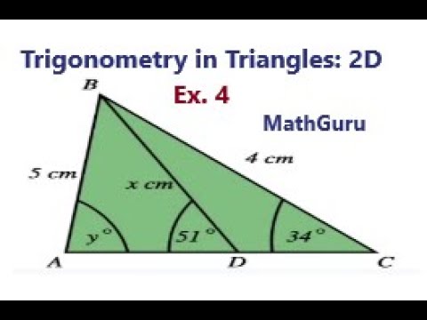 Trigonometry in Triangles | 2D | Sine Rule | Example 4 - YouTube