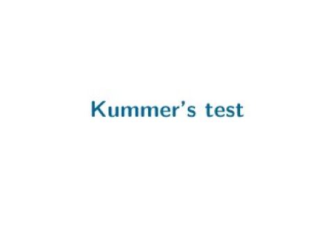 Kummer's test - YouTube
