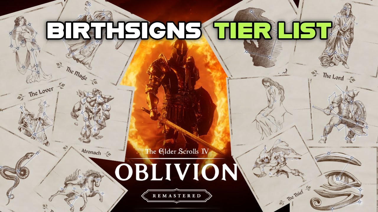Oblivion Birthsigns Tier list for Remastered | Full Guide - YouTube