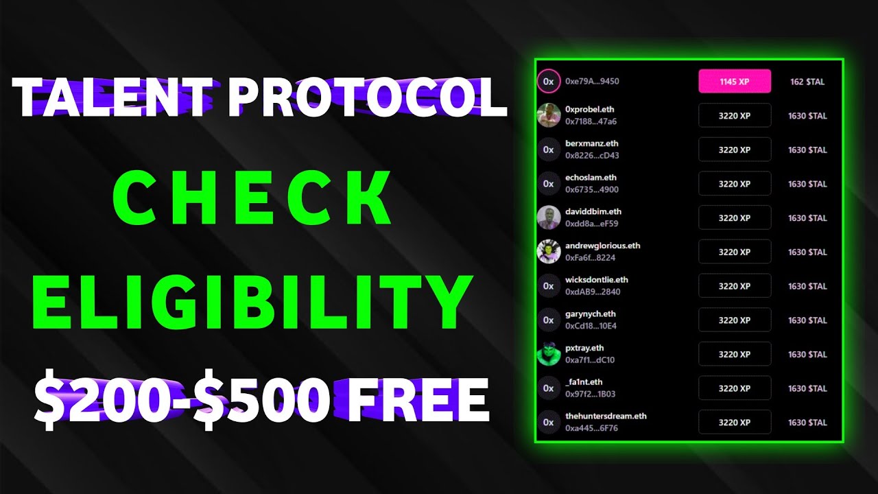 TALENT PROTOCOL Check Eligibility || Claim Talent Protocol Airdrop || Zero Investment - YouTube