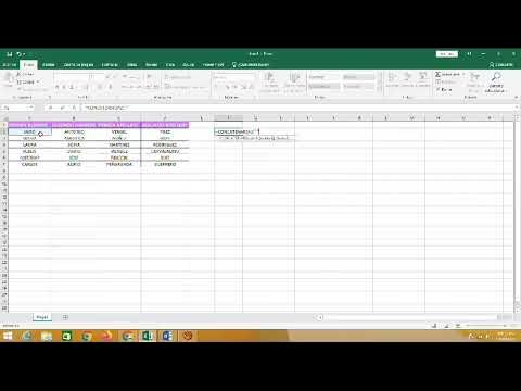 función concatenar Excel 2016 - YouTube