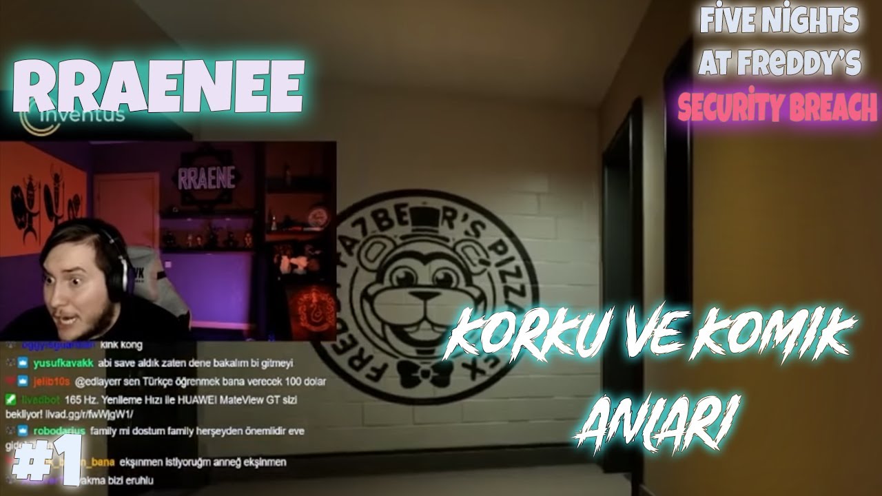 RRAENEE FNAF SECURİTY BREACH KORKU VE KOMİK ANLARI #1 @RRaenee - YouTube