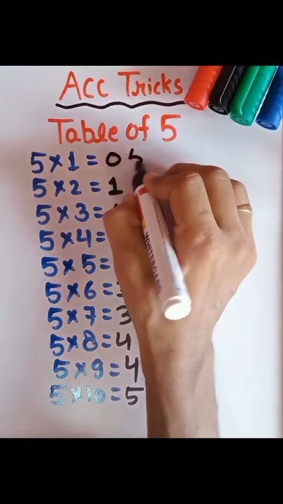 How To Write Table Of 5|Table Of 5 #study #maths #reels #shorts - YouTube