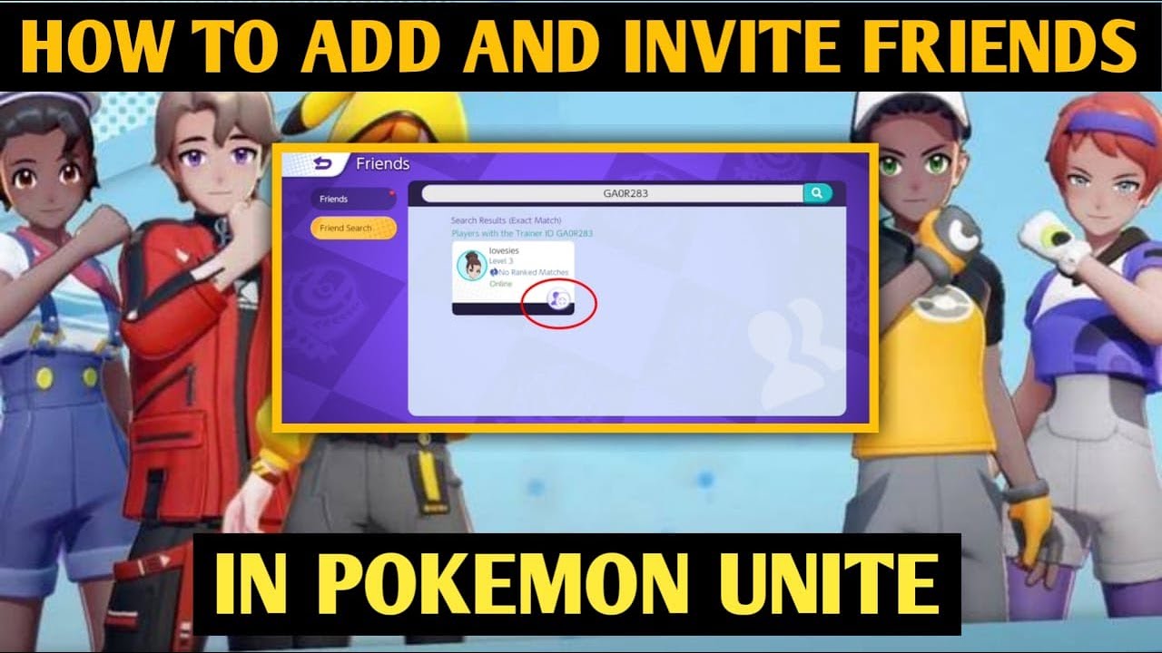 How To Add Friends In Pokemon Unite Mobile | How To Invite Or Join ...