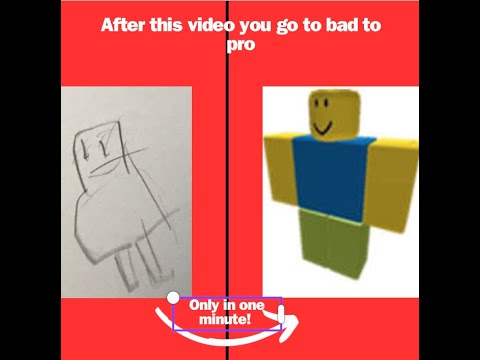 How to draw a Roblox noob - YouTube
