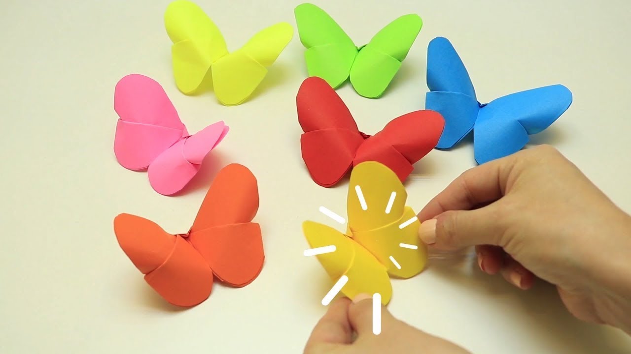 Cum să faci fluturi din hârtie | Origami Diy - YouTube