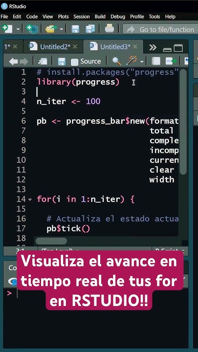 CREA For loops en R como PRO! Progress bar en R con RStudio ⏳#rstudio #programming #coding #hack ...
