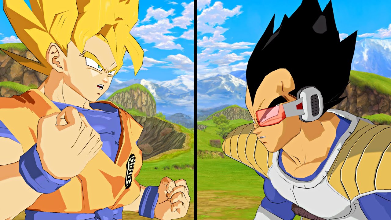 GOKU (Partner: Raditz) vs. VEGETA (Partner: Trunks) | DRAGON BALL Z ...