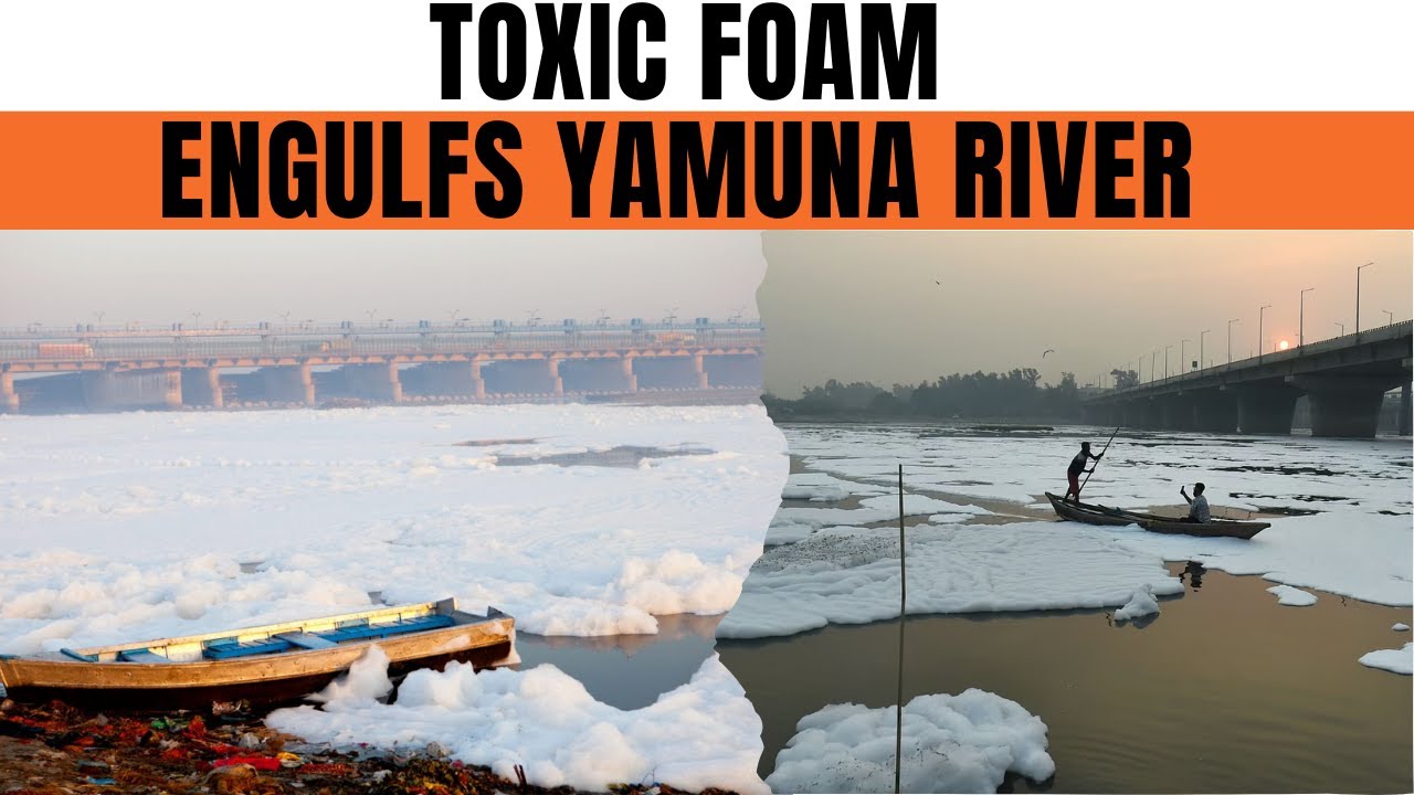 LIVE : Toxic Foam Covers Yamuna River in Delhi! | Delhi Air Pollution ...
