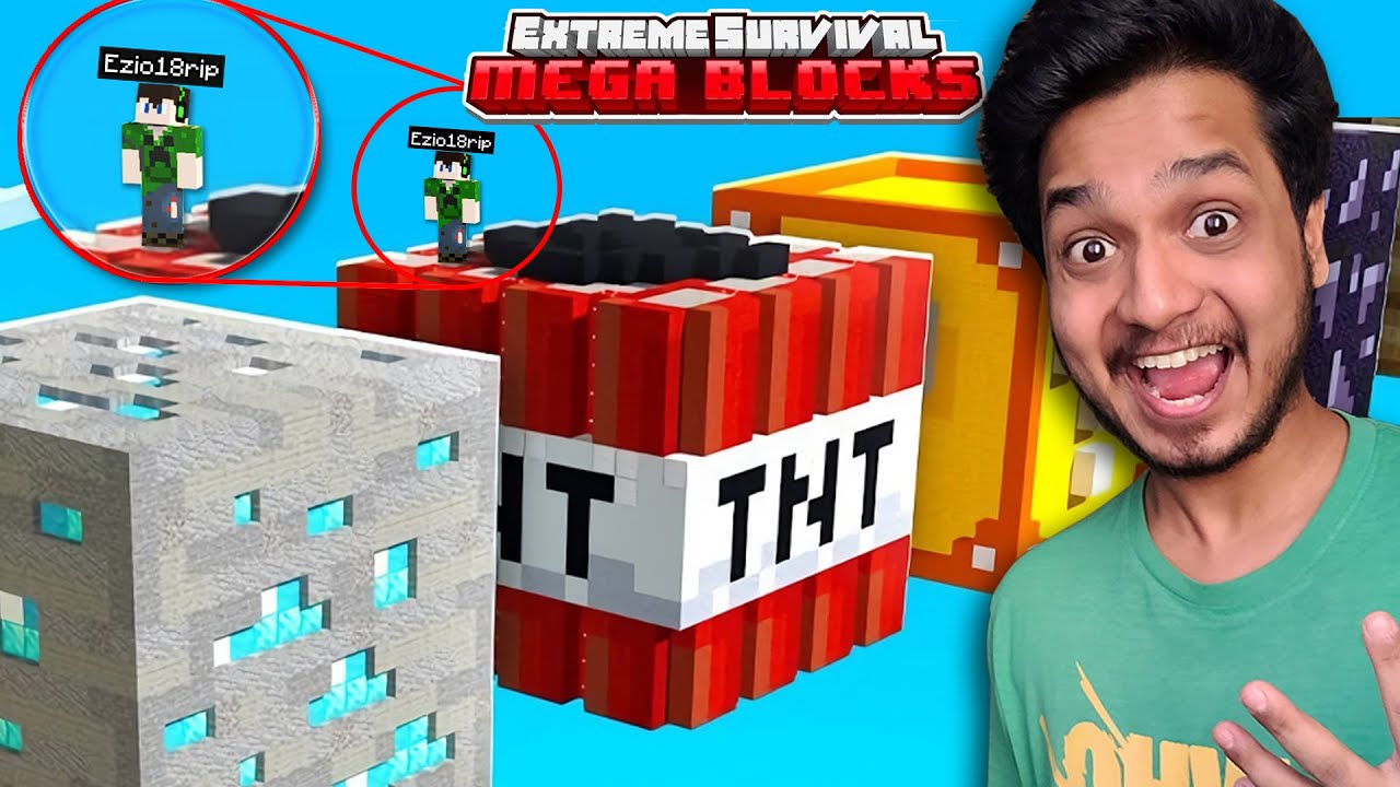 SHOCKING TNT MEGA BLOCK - Minecraft Mega Block Survival Series #2 - YouTube