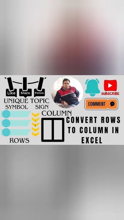 # CONVERT ROWS TO COLUMN IN EXCEL - YouTube
