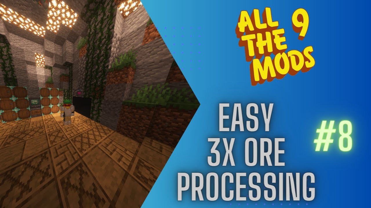 how to setup simple 3x ore processing! AllTheMods 9 - YouTube