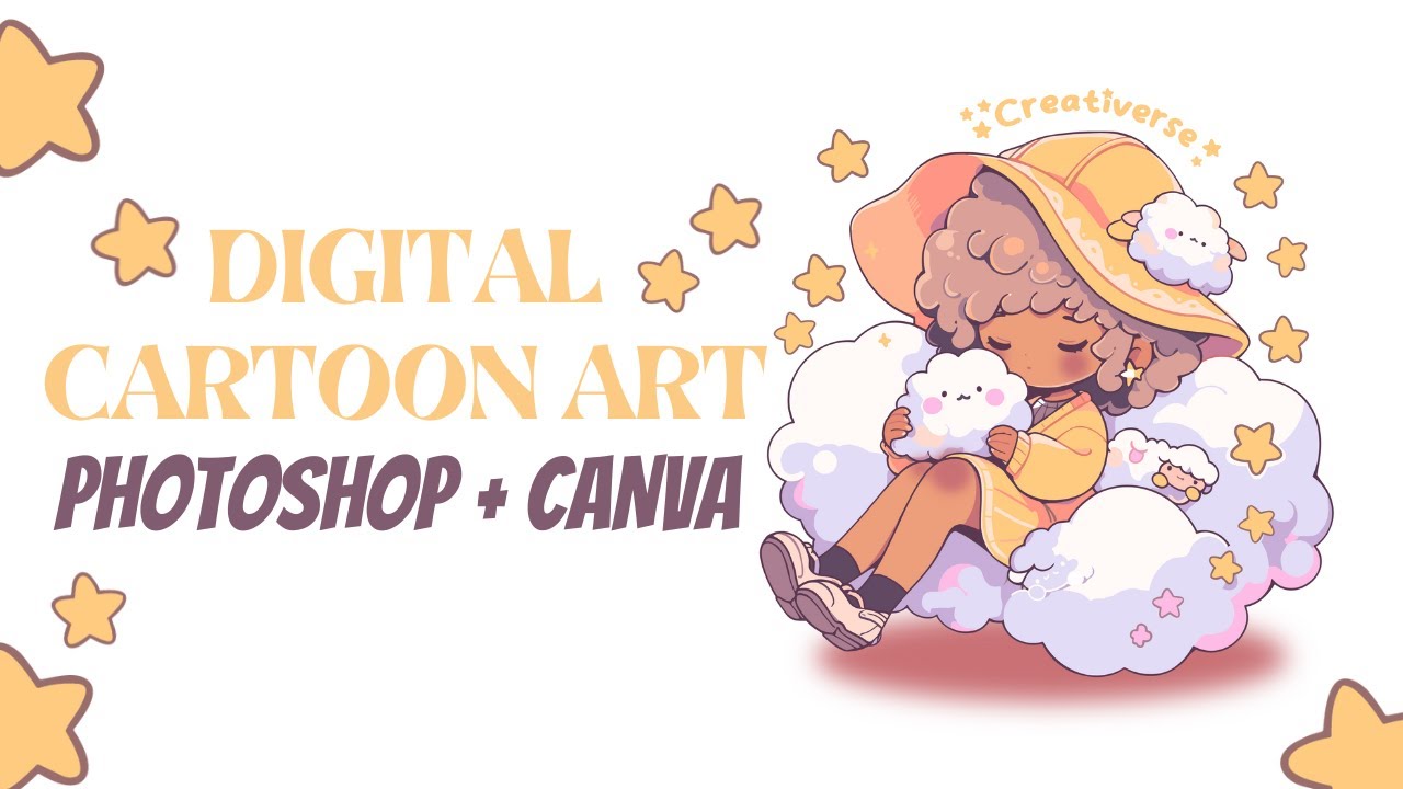 Cute Cartoon Digital Art - YouTube