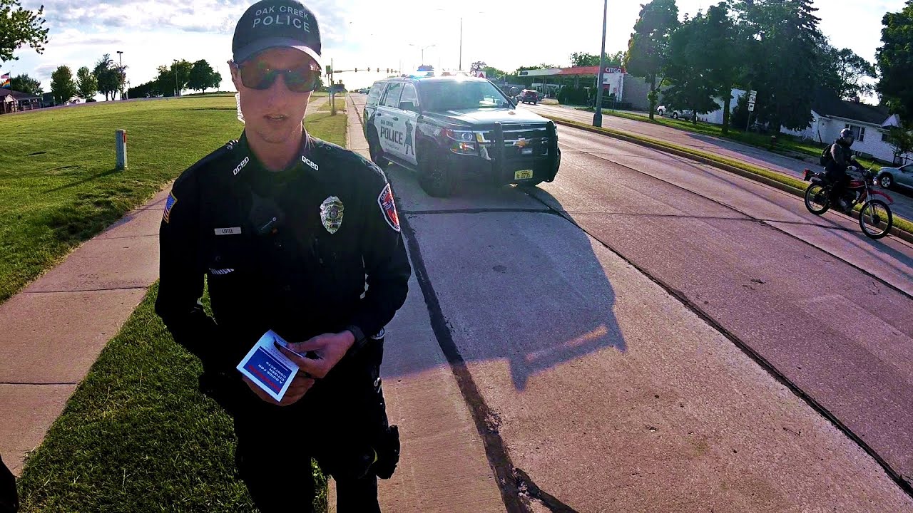 PULLED OVER FOR WHEELIES! (Cool Cop) - YouTube