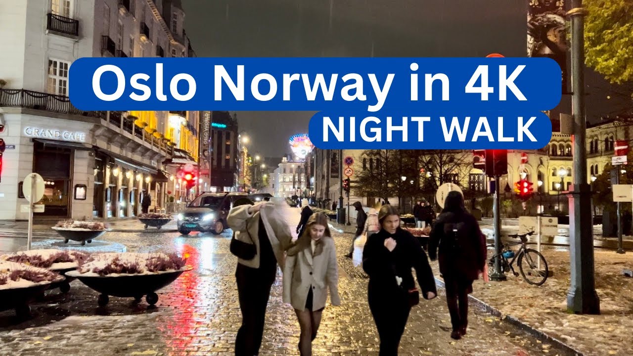 Oslo, Norway 🇳🇴 - Autumn Night Walk - 4K/60fps HDR - Walking Tour - YouTube