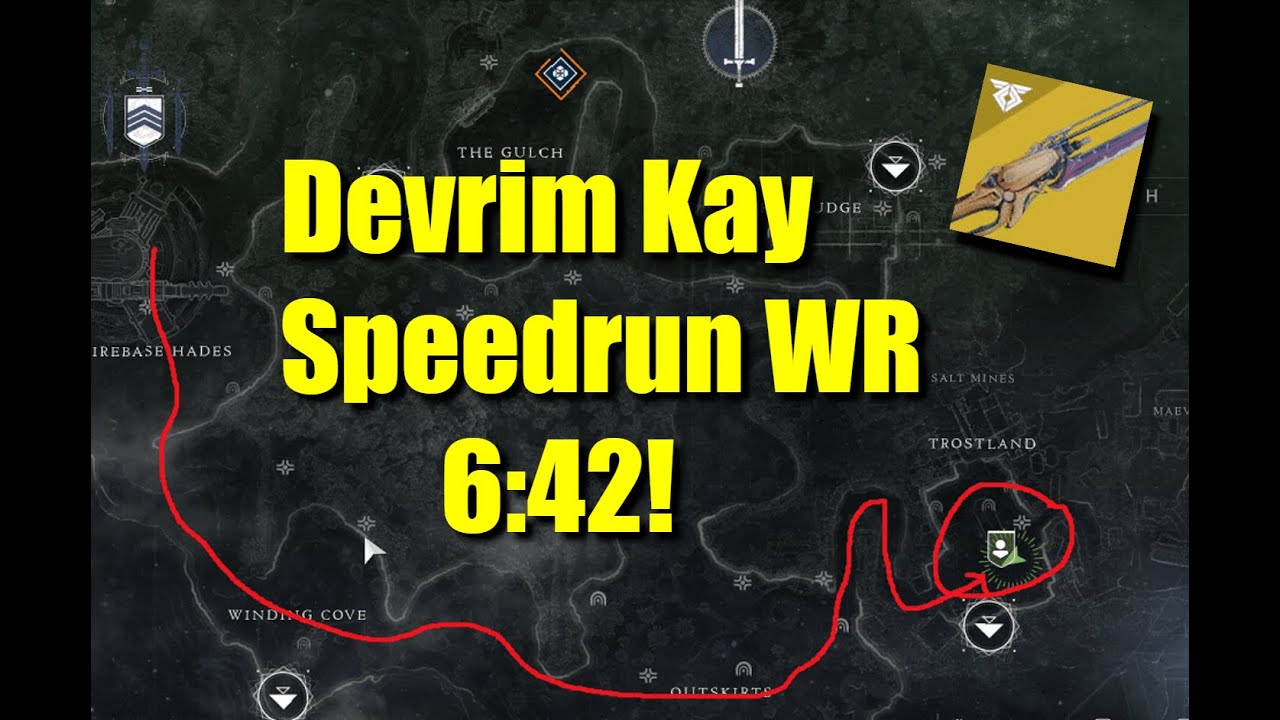 Devrim Kay Any% Speedrun WR in 6:42 (No eager edge, no sparrow, sunken ...