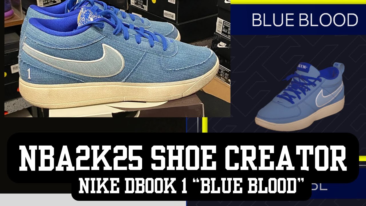 Nike DBOOK 1 Blue Blood NBA2K25 SHOE CREATOR - YouTube