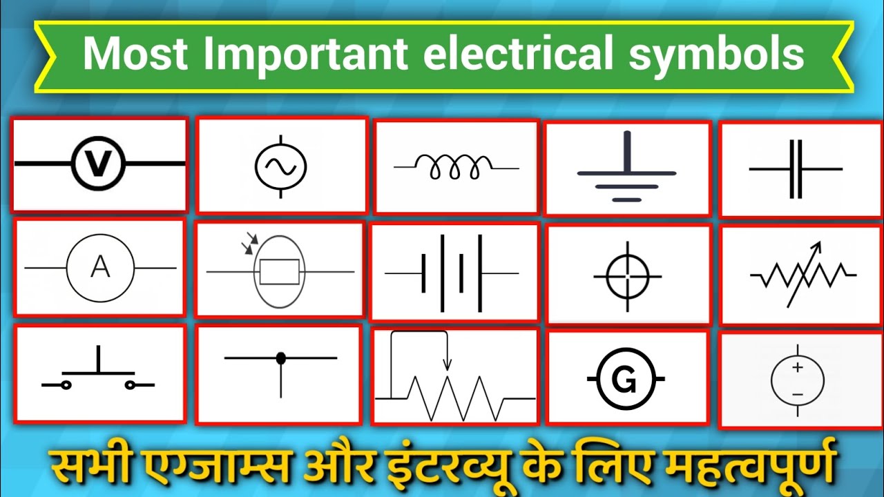 Most Important Electrical Symbols | Electrical Symbols - YouTube