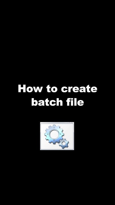 How to create batch file #shorts - YouTube