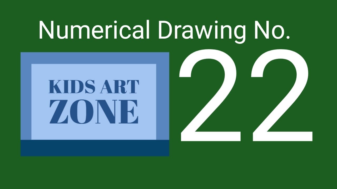 Numbers drawing | kids Easy Art | How To Draw Picture Using Number 22 ...