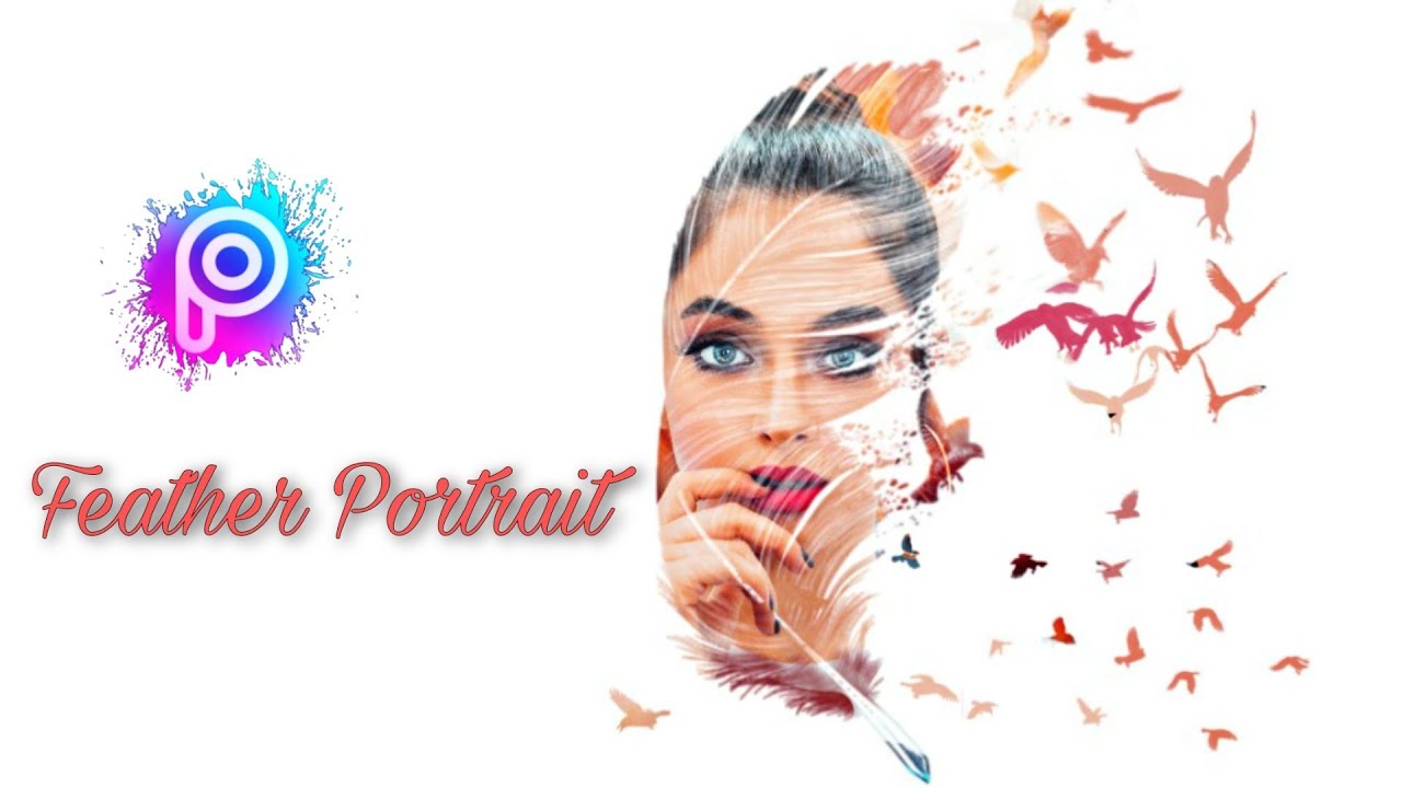Feather Portrait editing ll how to make feather effect by PicsArt ll ...