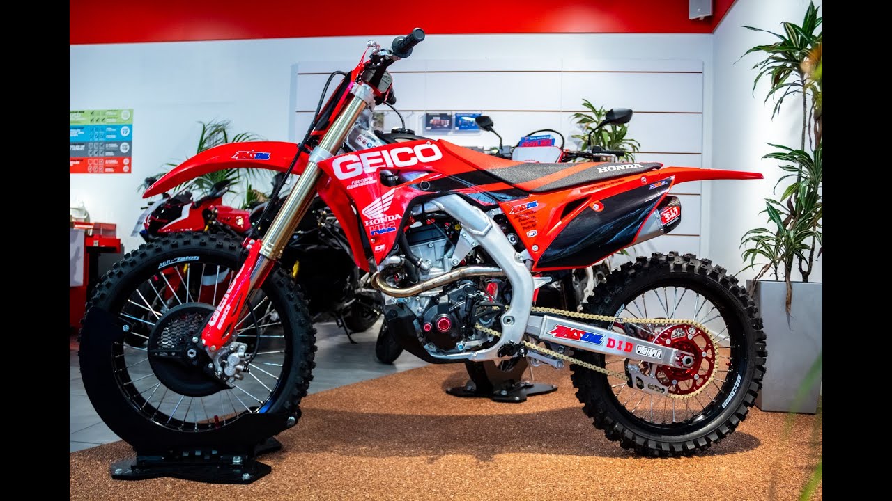 Limited edition 2020 Honda CRF250R Geico overview - £8999. - YouTube