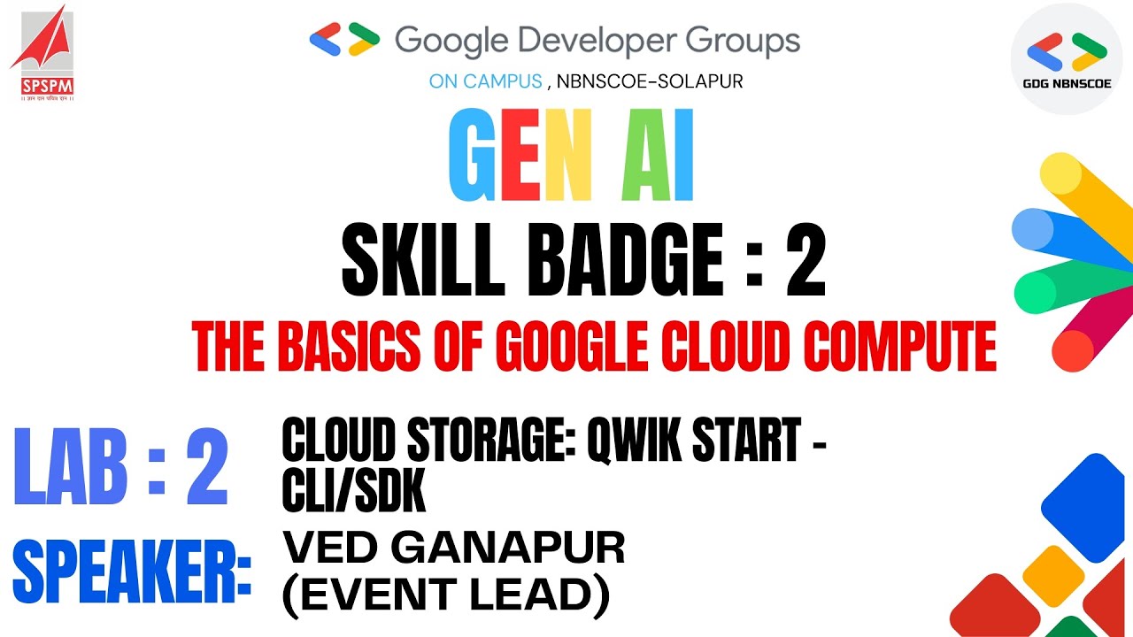 Cloud Storage: Qwik Start - CLI/SDK (Solution) - GDG on Campus NBNSCOE - YouTube