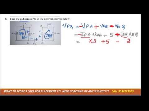 calculate voltage across a and b by using kvl - YouTube