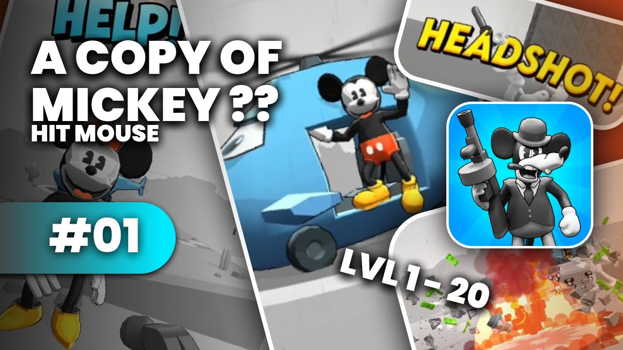 DON'T SHOOT MICKEY ?! - Hit Mouse - GAMEPLAY 01 (lvl 1 - 20) - YouTube