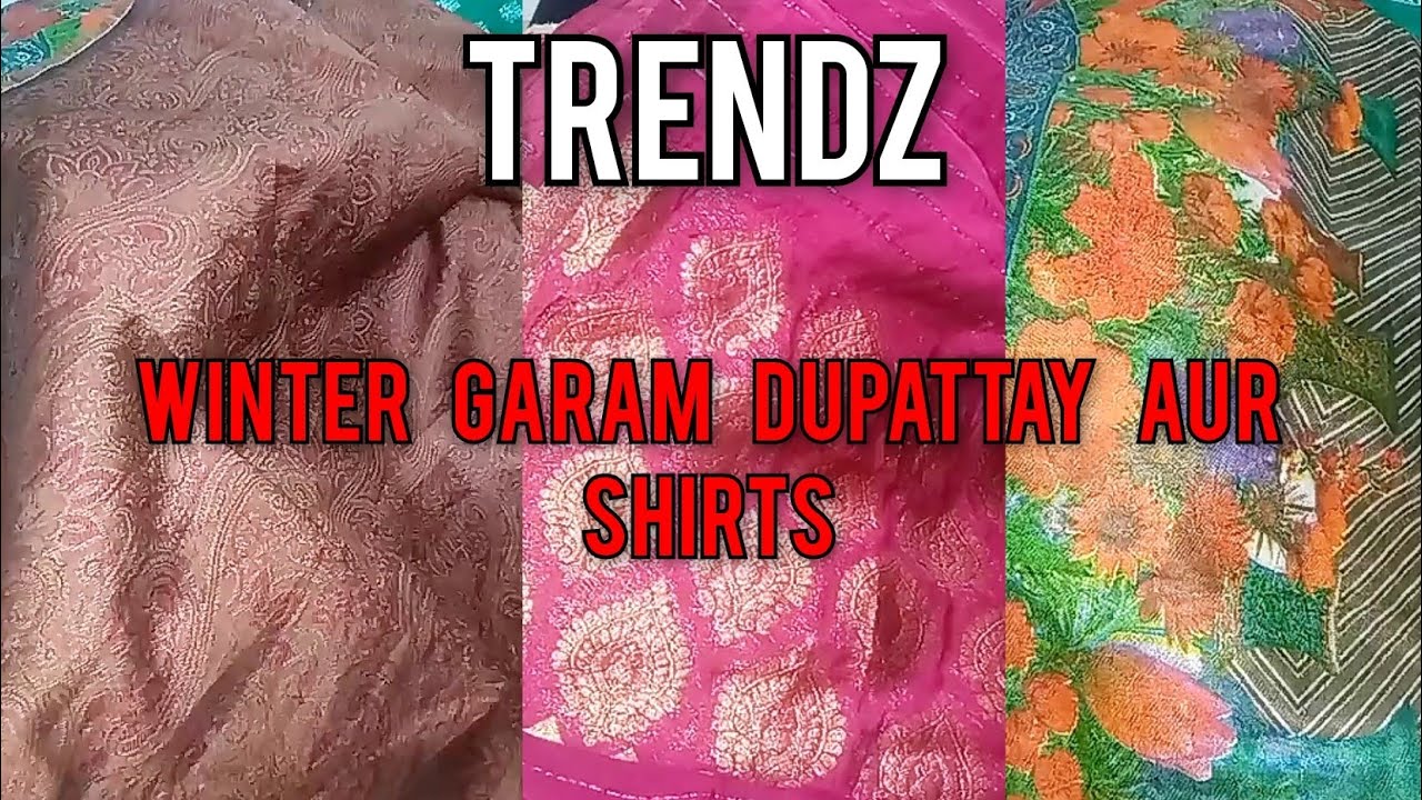 Winter Garam Dupattay, Shawls in PKR 500 and Winter Shirts | Trendz ...
