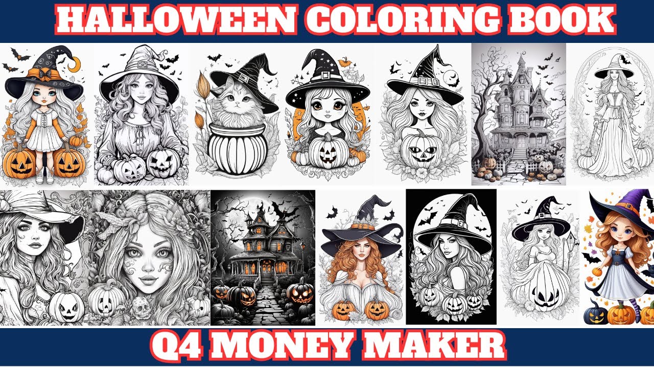 HALLOWEEN COLORING BOOK - Q4 MONEY MAKER #KDP - YouTube