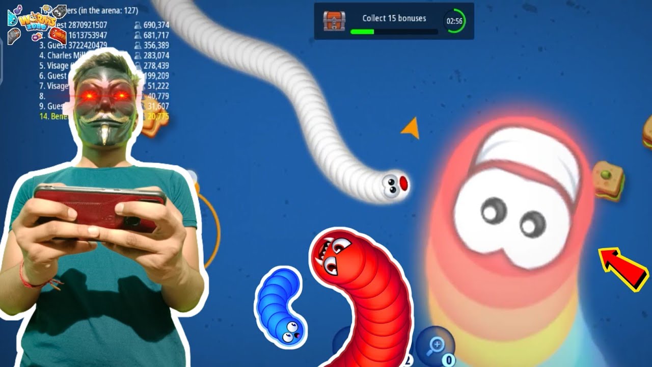 Unlimited Snake Catching in Worms Zone | Sidekick Gaming - YouTube
