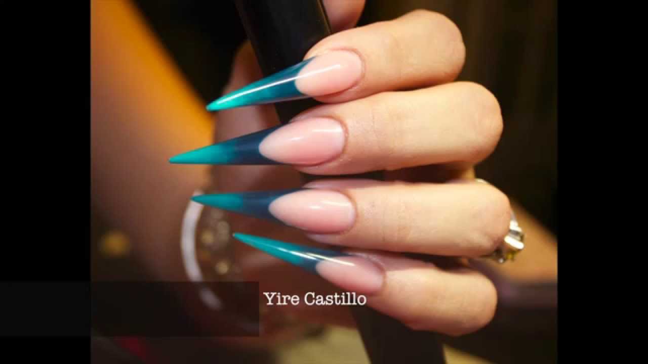 Uñas Stiletto Esculturales (colaboración con Bellas Nails) - YouTube
