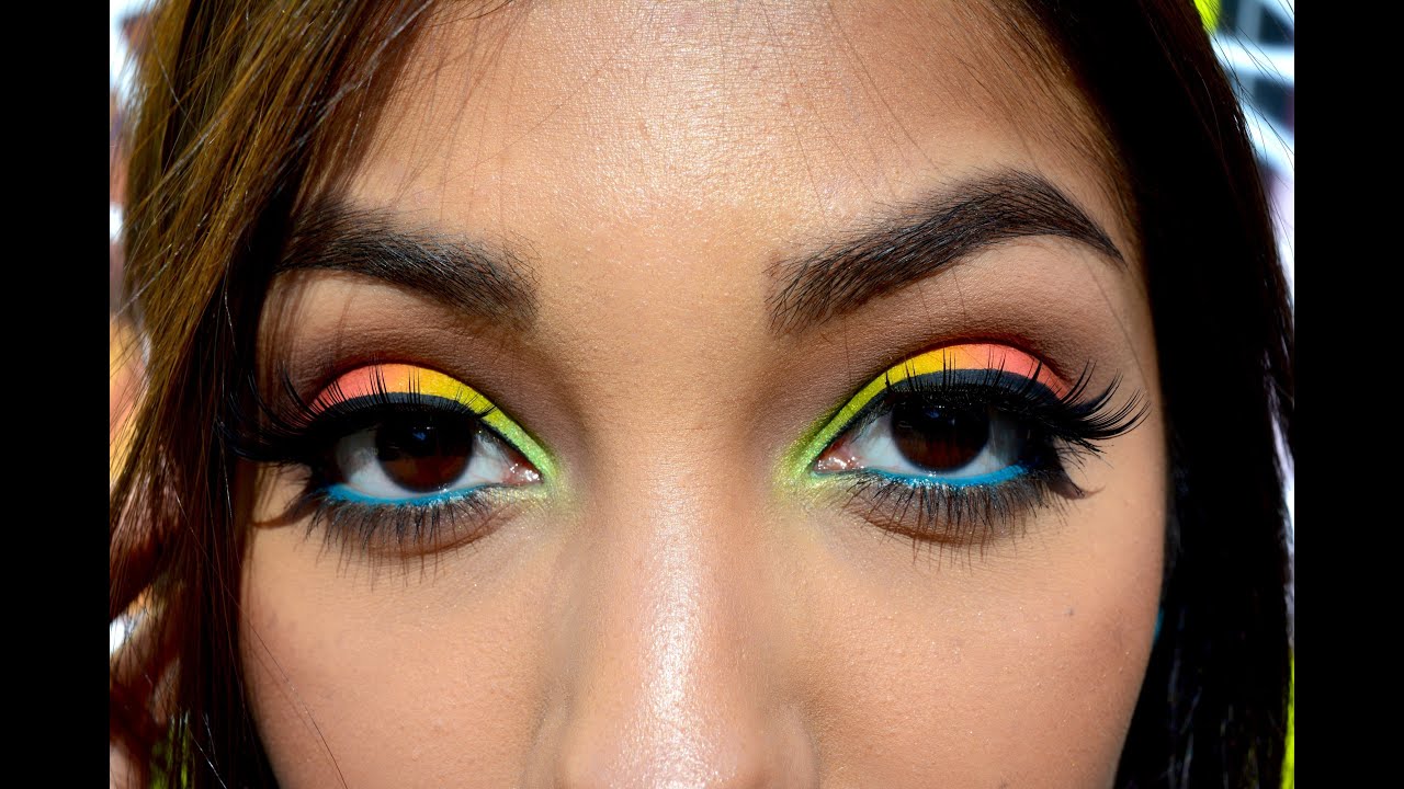 Colorful Neon Makeup Tutorial | Graffiti Inspired - YouTube