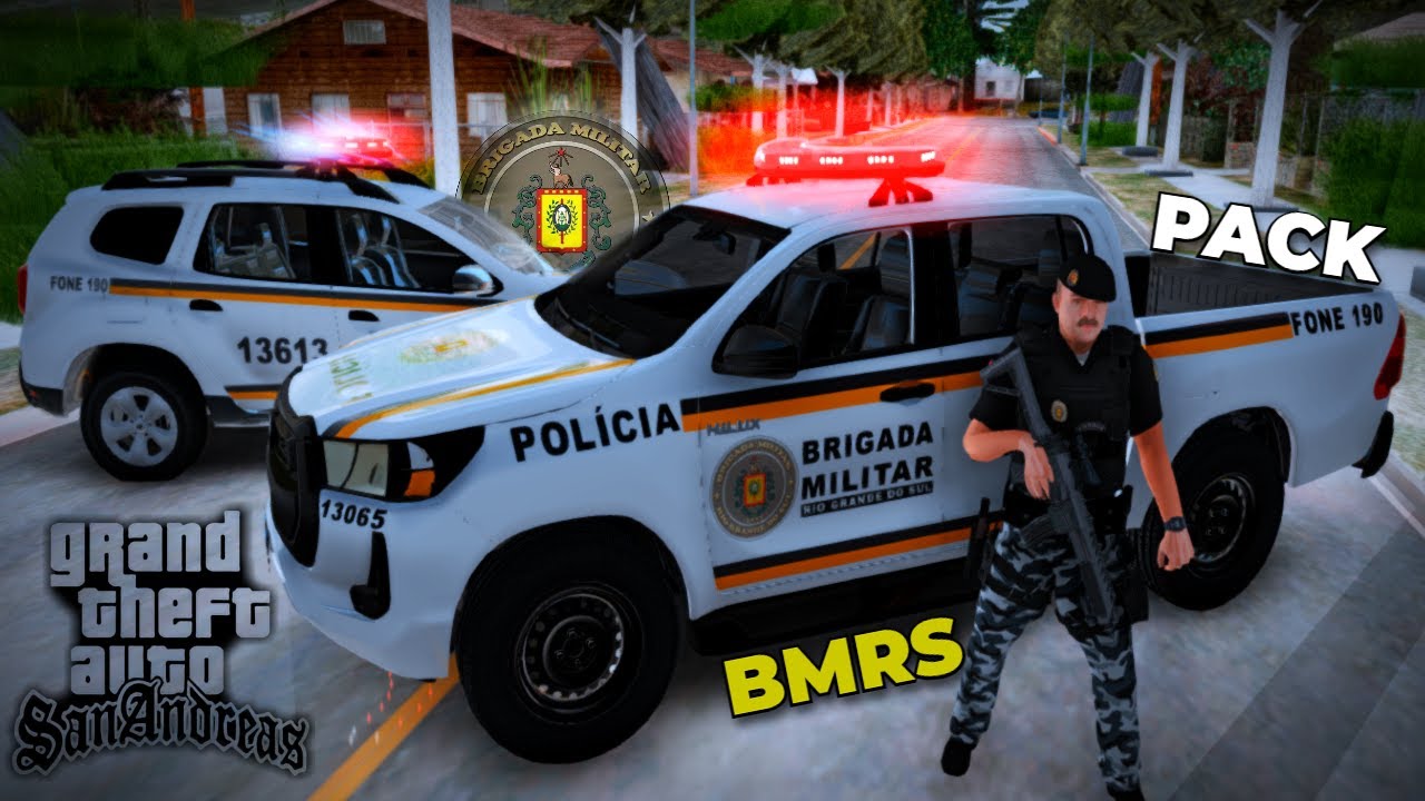 👉GTA SAN ANDREAS PACK DA BRIGADA MILITAR - BMRS | NOVAS VIATURAS E ...