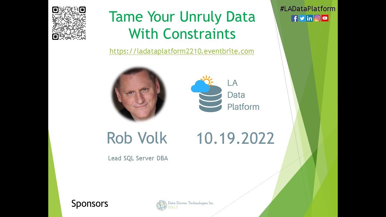 Tame Your Unruly Data With Constraints by Rob Volk - YouTube