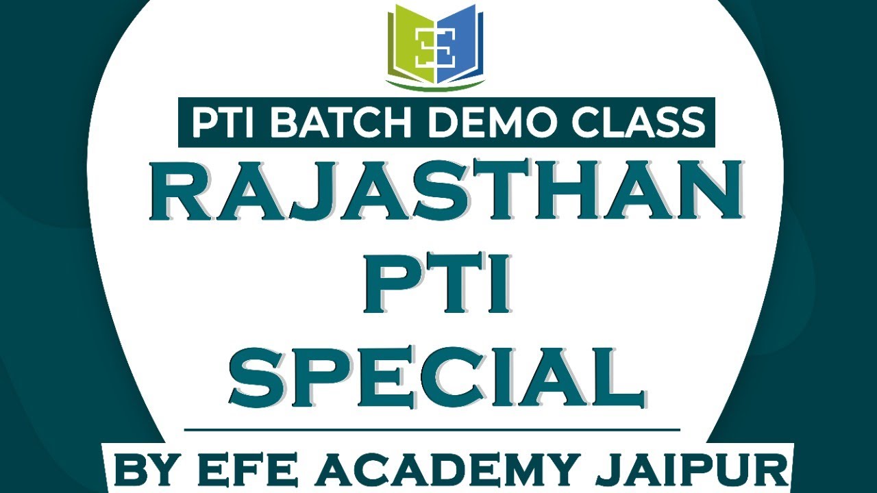 PTI Batch Demo Class #RSMSSB_PTI_Syllabus #Pti_Syllabus #Rajasthan_PTI ...
