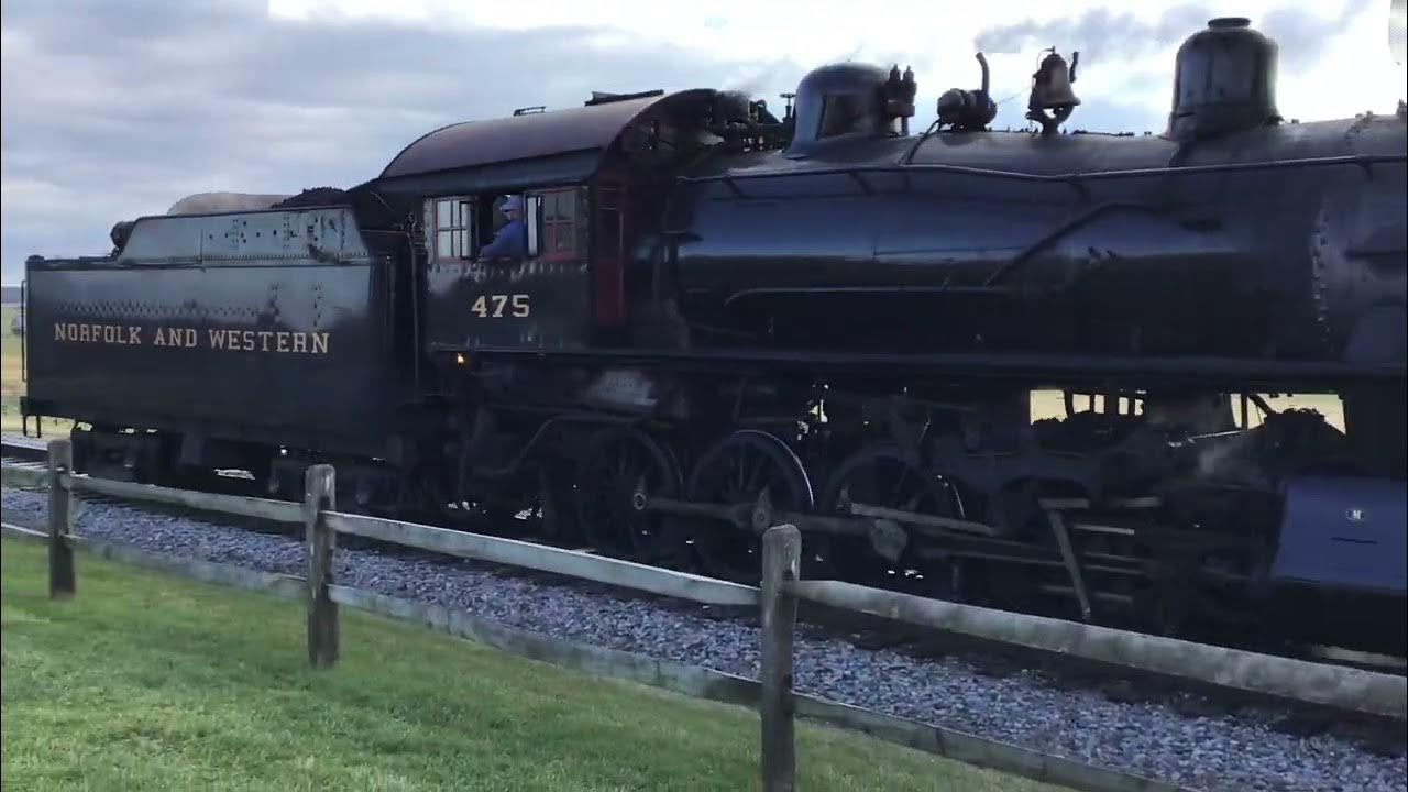 Strasburg 475 passing red caboose motel Tender First - YouTube