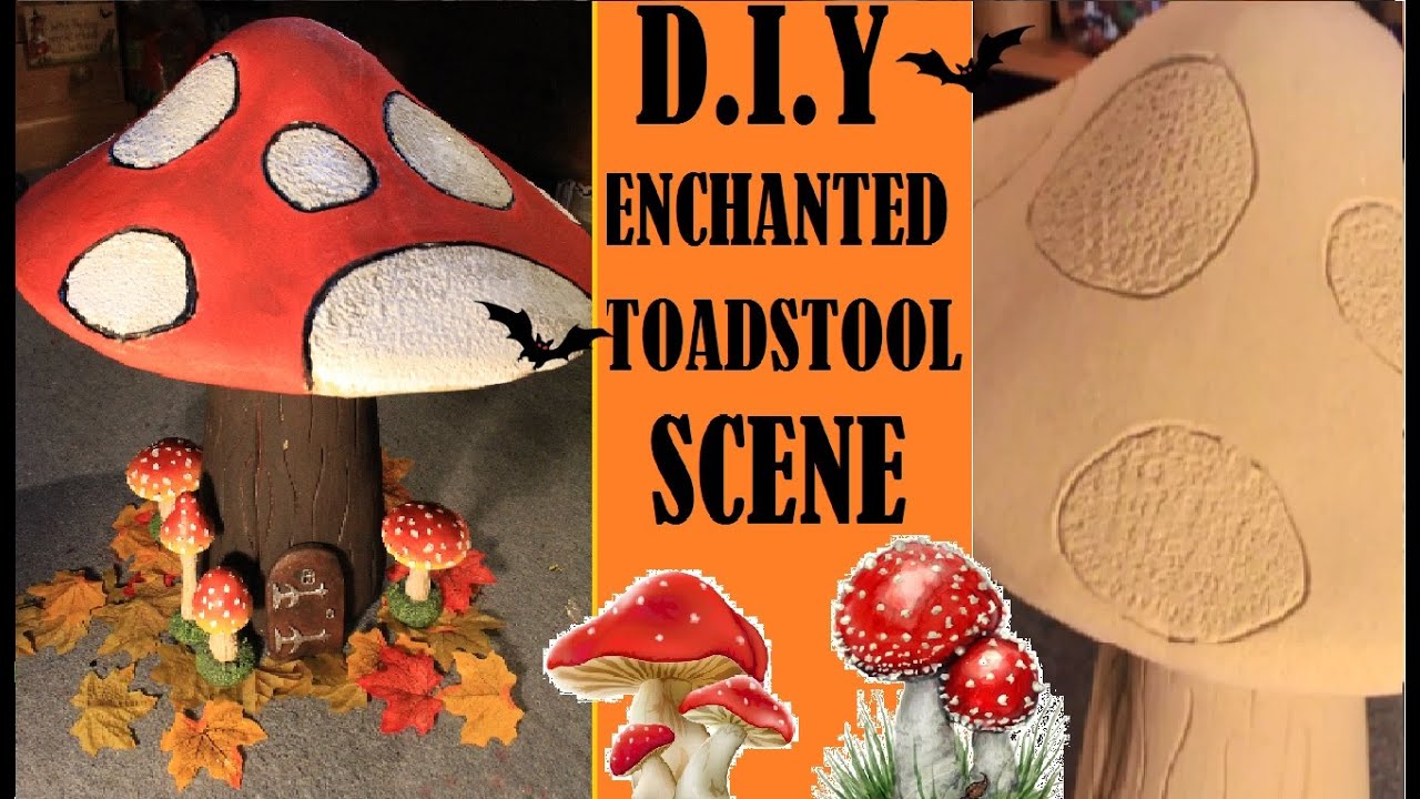 DIY ENCHANTED TOADSTOOL SCENE- Painting and Decorating Terracotta - YouTube