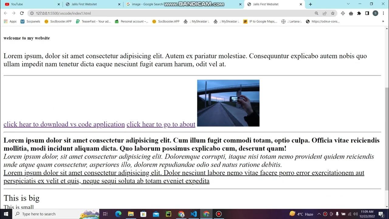 How To Make a Website In Html I vc code part 2 - YouTube