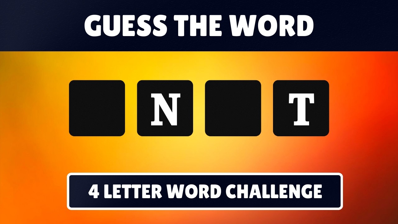 Guess the 4 Letter Word | 4 Letter Word Challenge | Quiz World Sunita ...