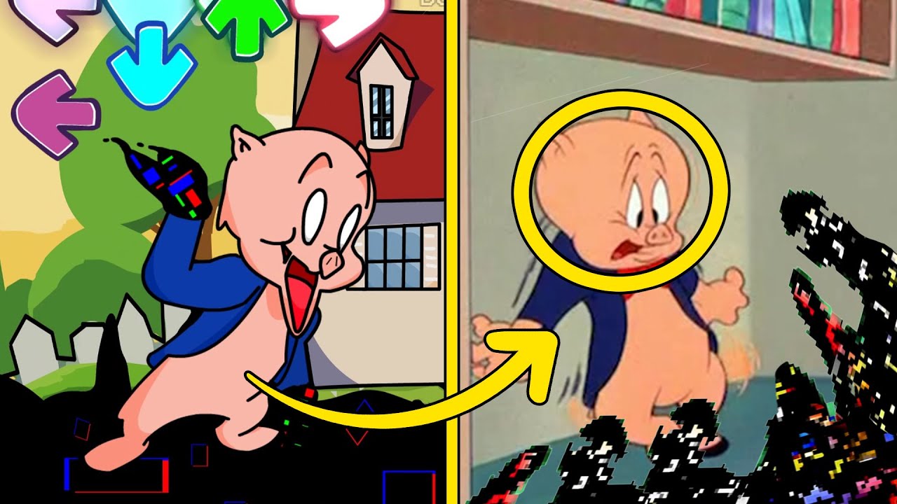 References in FNF VS Corrupted Looney Tunes | Daffy Duck x Porky Pig ...