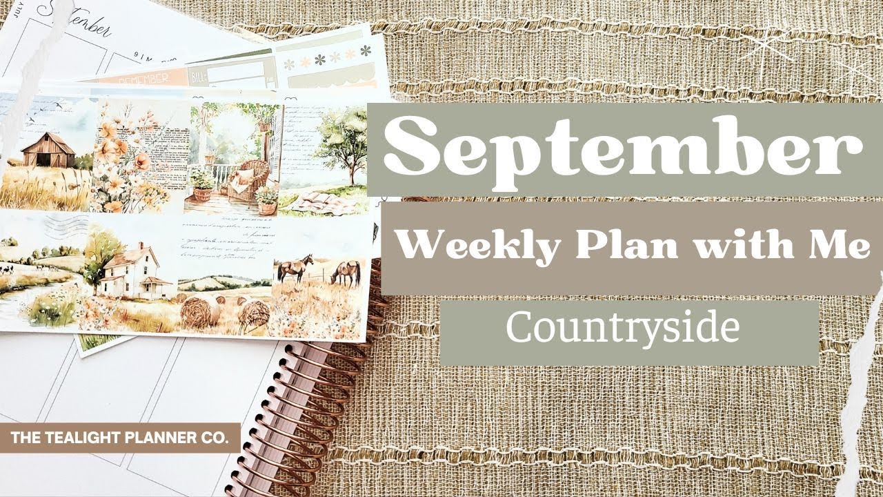 September Weekly Plan with Me | Weekly Planner Spread 9/9 - 9/15 2024 ...