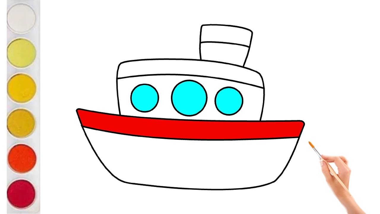 Ship Drawing Easy for Beginners, How to Draw a Ship with Some Lines ...