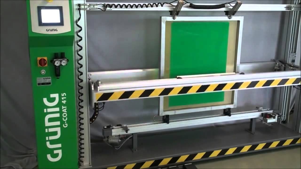 Screen Printing GRUNIG coating G COAT 415 - YouTube