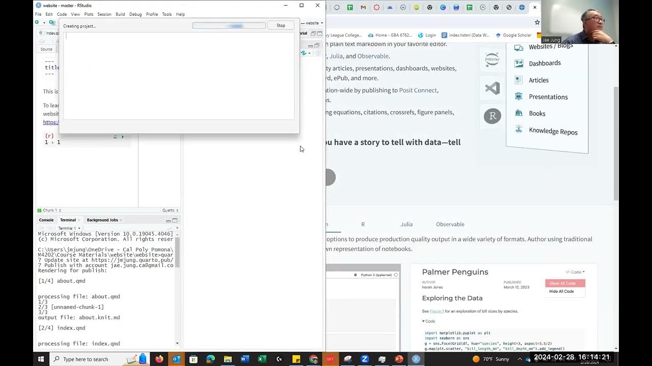Creating a website on Quarto-Pub using Quarto - YouTube