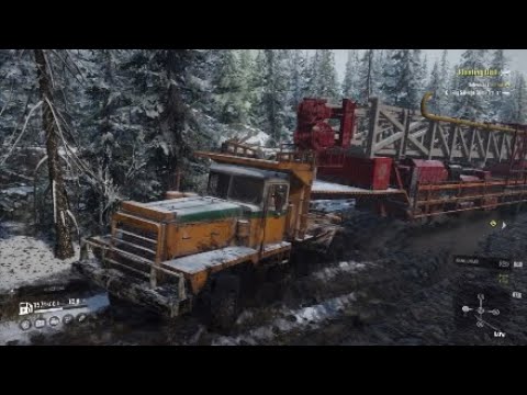 SNOWRUNNER | Floating Drill - Delivering Oil Rig Salvage Trailer | w ...