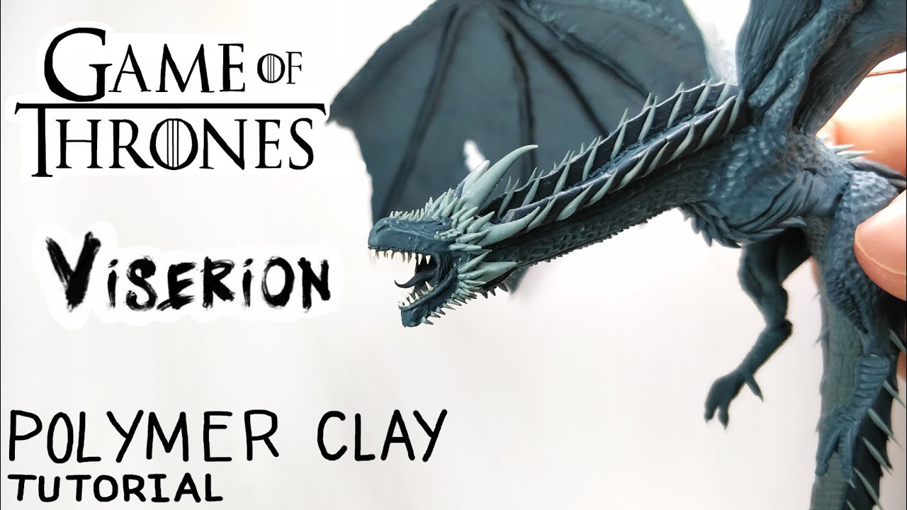 Viserion (Ice Dragon) - Game of Thrones - Polymer Clay Tutorial ☄️☄️☄️ ...